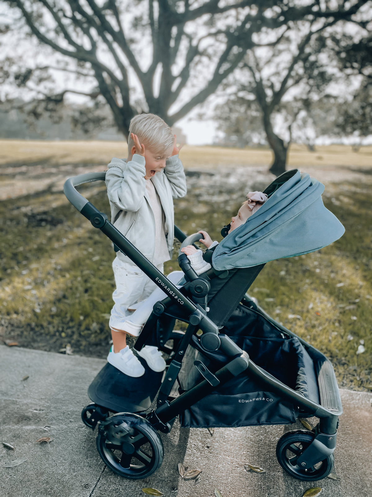 Add the Edwards and Co Stroller Board to your pram